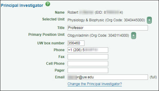 Principal Investigator - SAGE