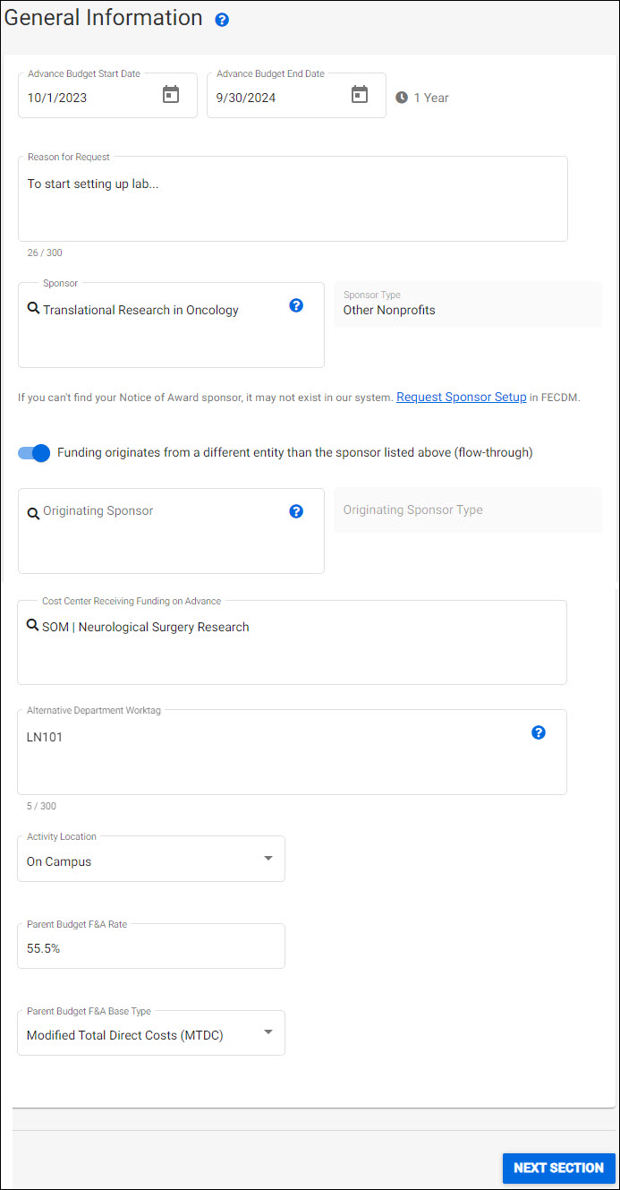 Advance General Information - SAGE