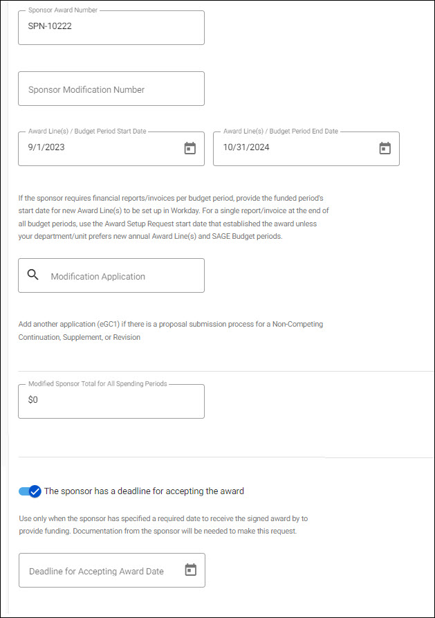 MOD General Information - SAGE