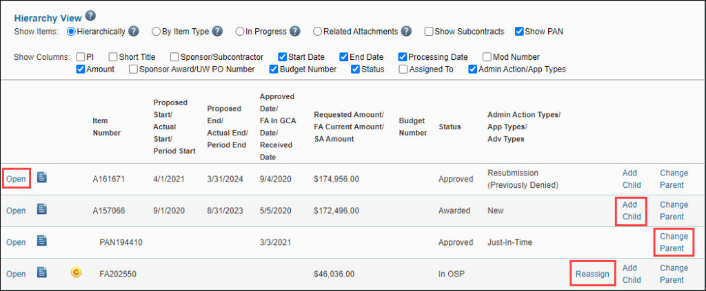 Open and Modify Items - SPAERC