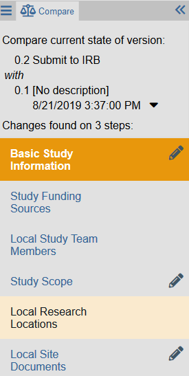 Other Actions- Compare- Compare Example - UW Research