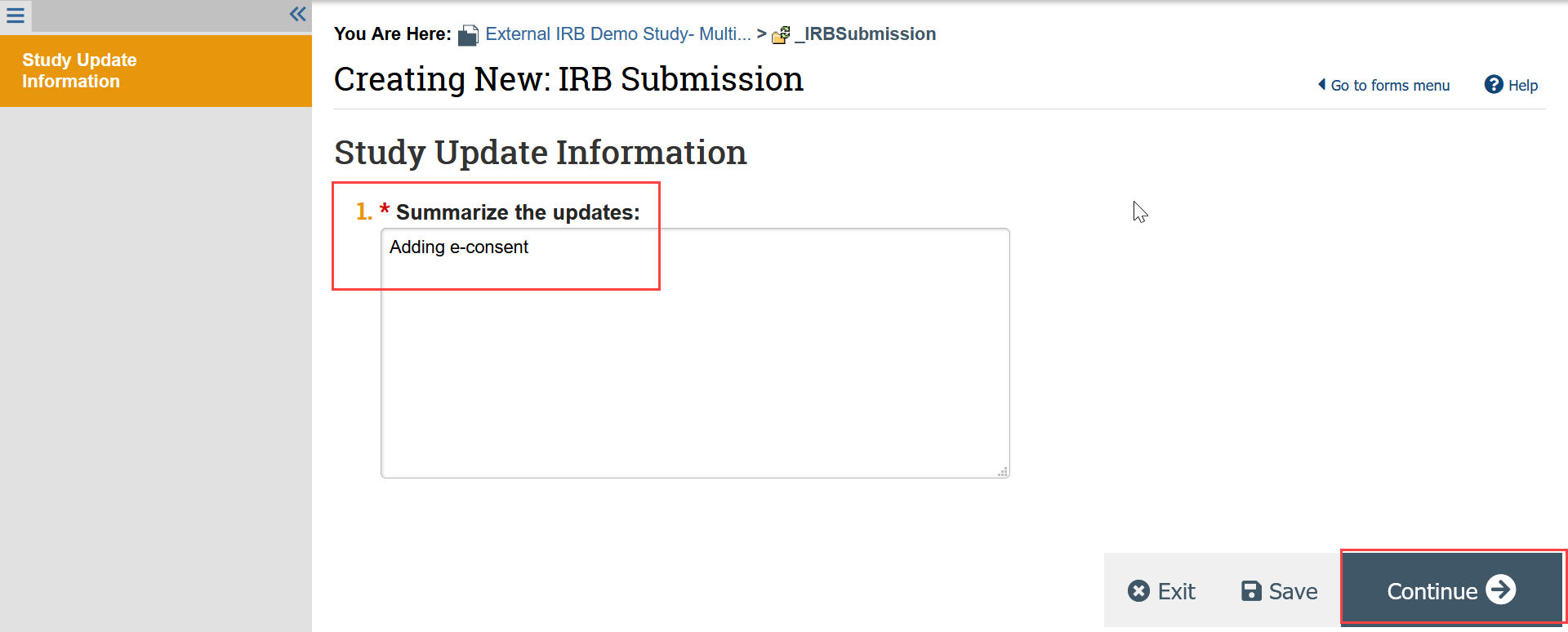 Study Update Information - UW Research