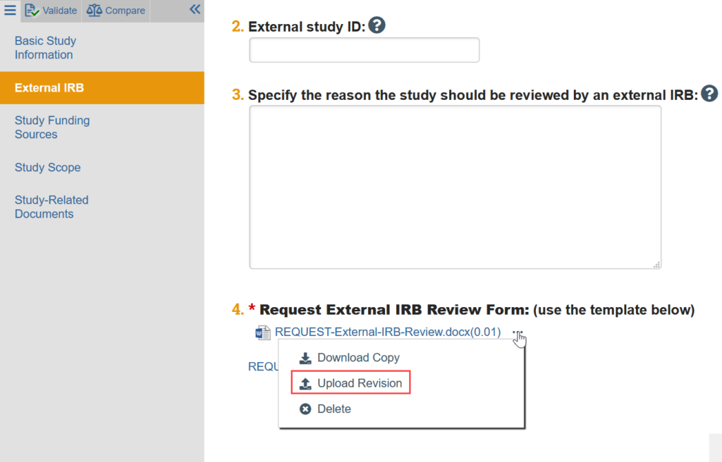 request form revision - UW Research