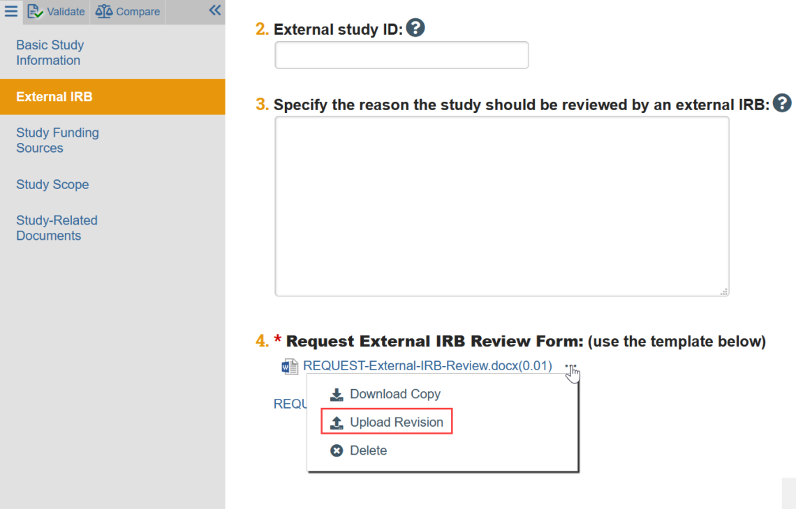 request form revision - UW Research